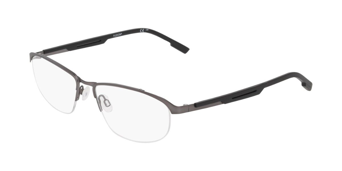 Flexon E1158 N 072 Rectangle Satin Gunmetal Eyeglasses | SmartBuyGlasses NZ