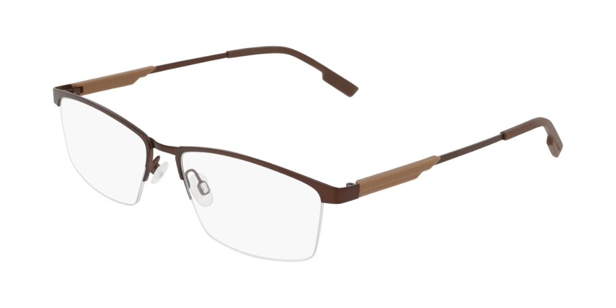 Flexon E1165 202 Rectangle Satin Dark Brown Eyeglasses | SmartBuyGlasses NZ