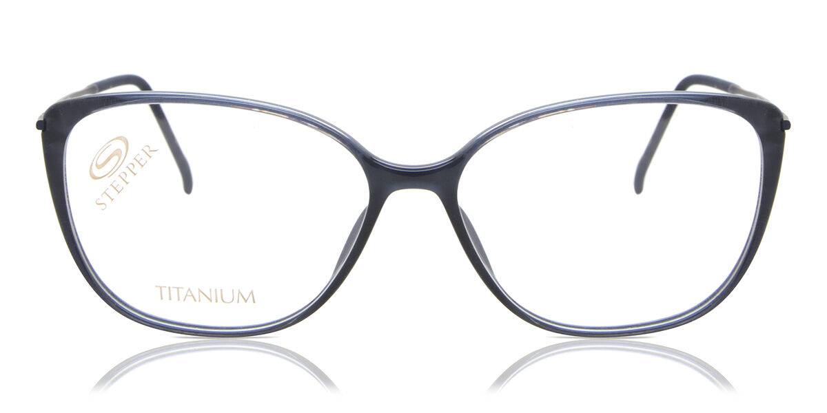 Stepper SI30188 F550 Square Transparent Blue Eyeglasses ...