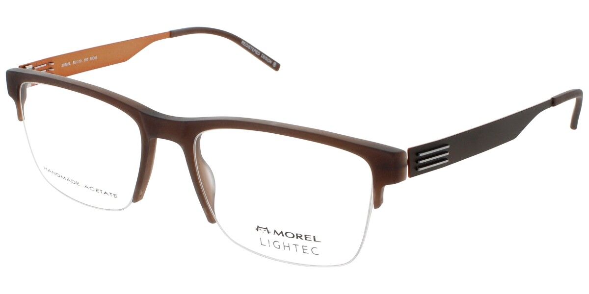 Lightec 30288L MO08 Square Opaque Dark Brown Eyeglasses ...